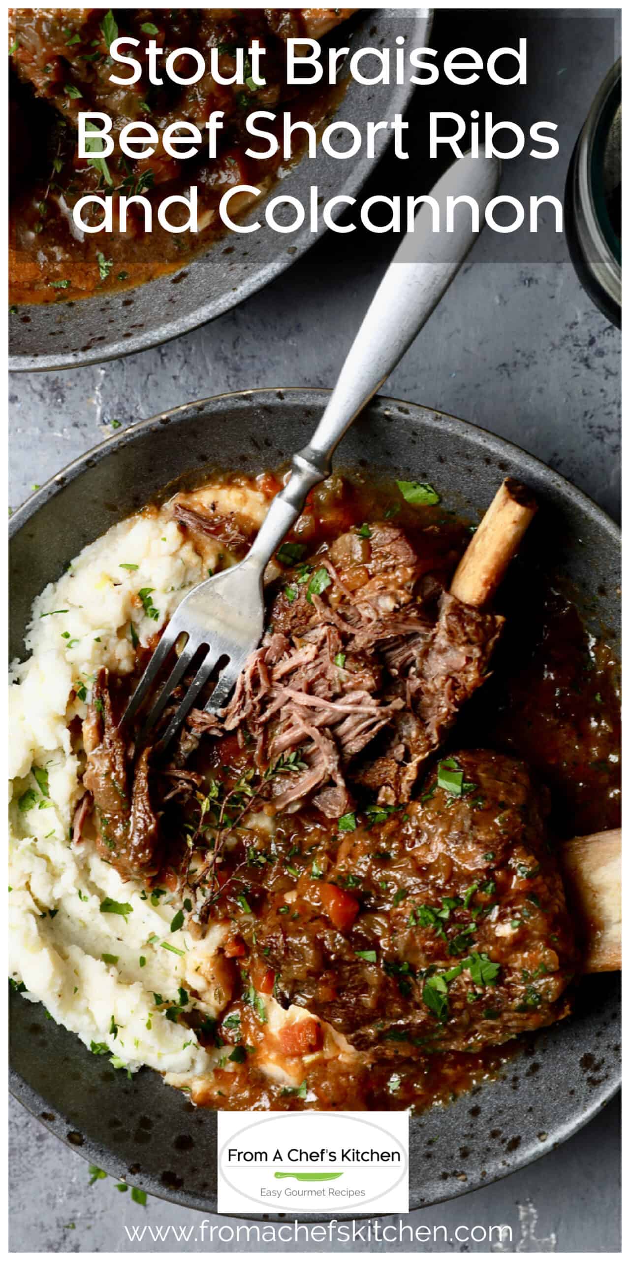 Stout Braised Beef Short Ribs and Irish Colcannon