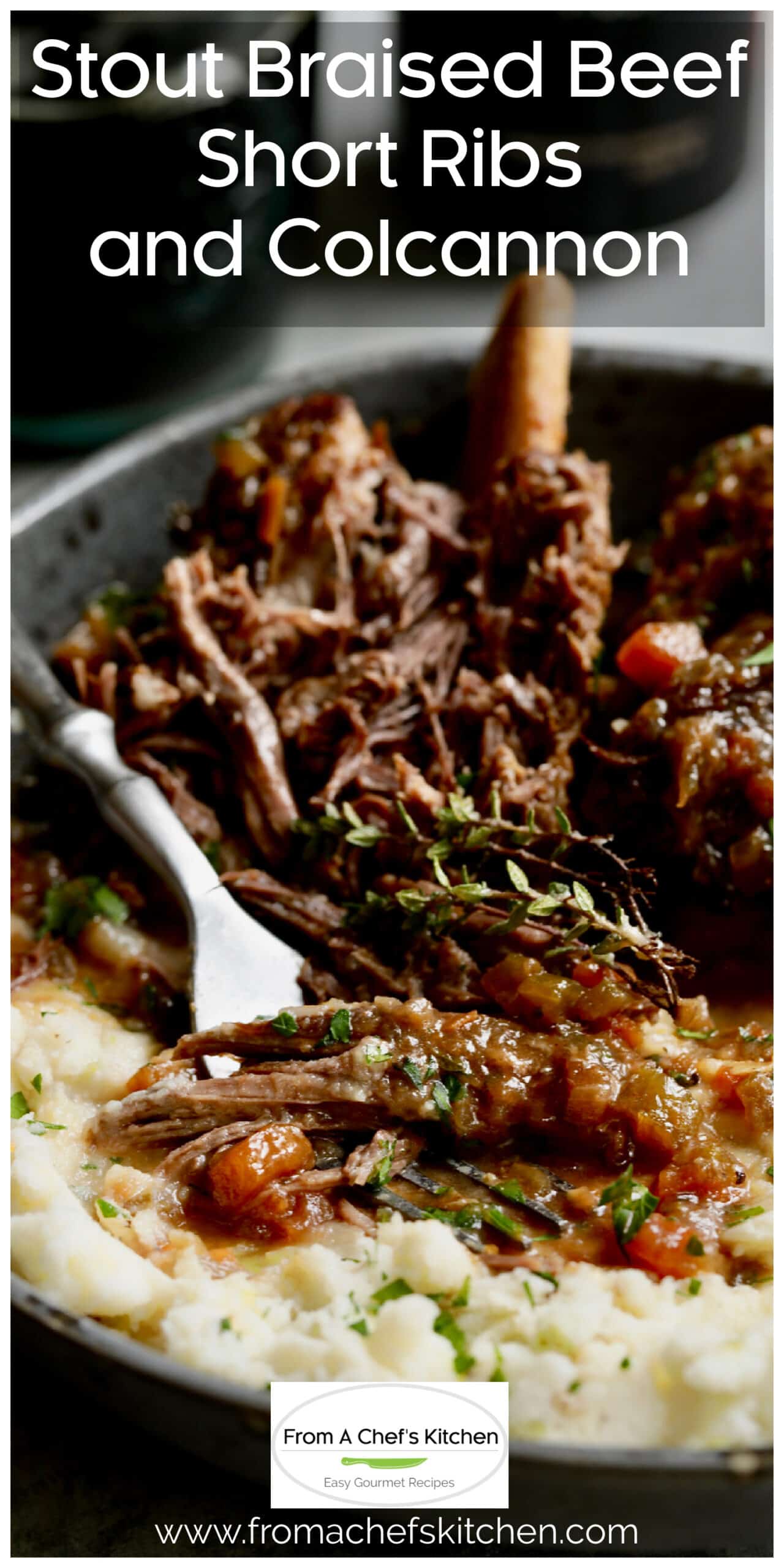 Stout Braised Beef Short Ribs and Irish Colcannon