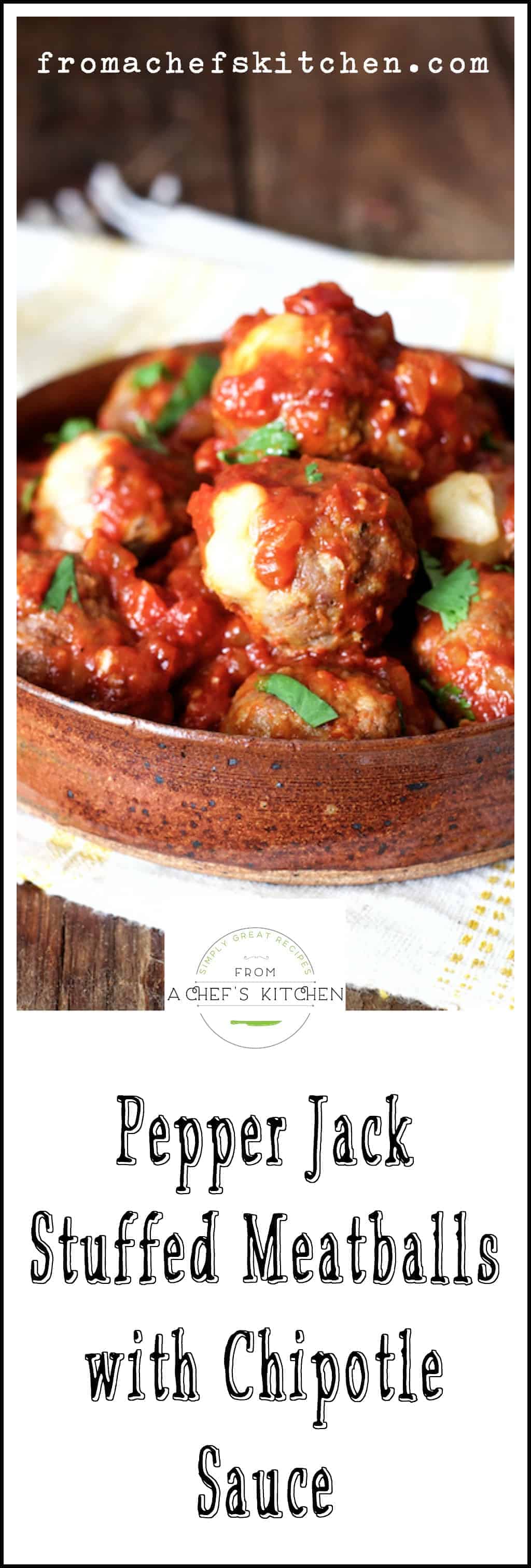 Cheese Stuffed Meatballs Recipe with Chipotle Sauce