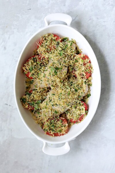 Pesto Goat Cheese-Stuffed Chicken Recipe with Roma Tomatoes