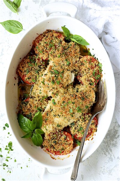 Pesto Goat Cheese-Stuffed Chicken Recipe with Roma Tomatoes