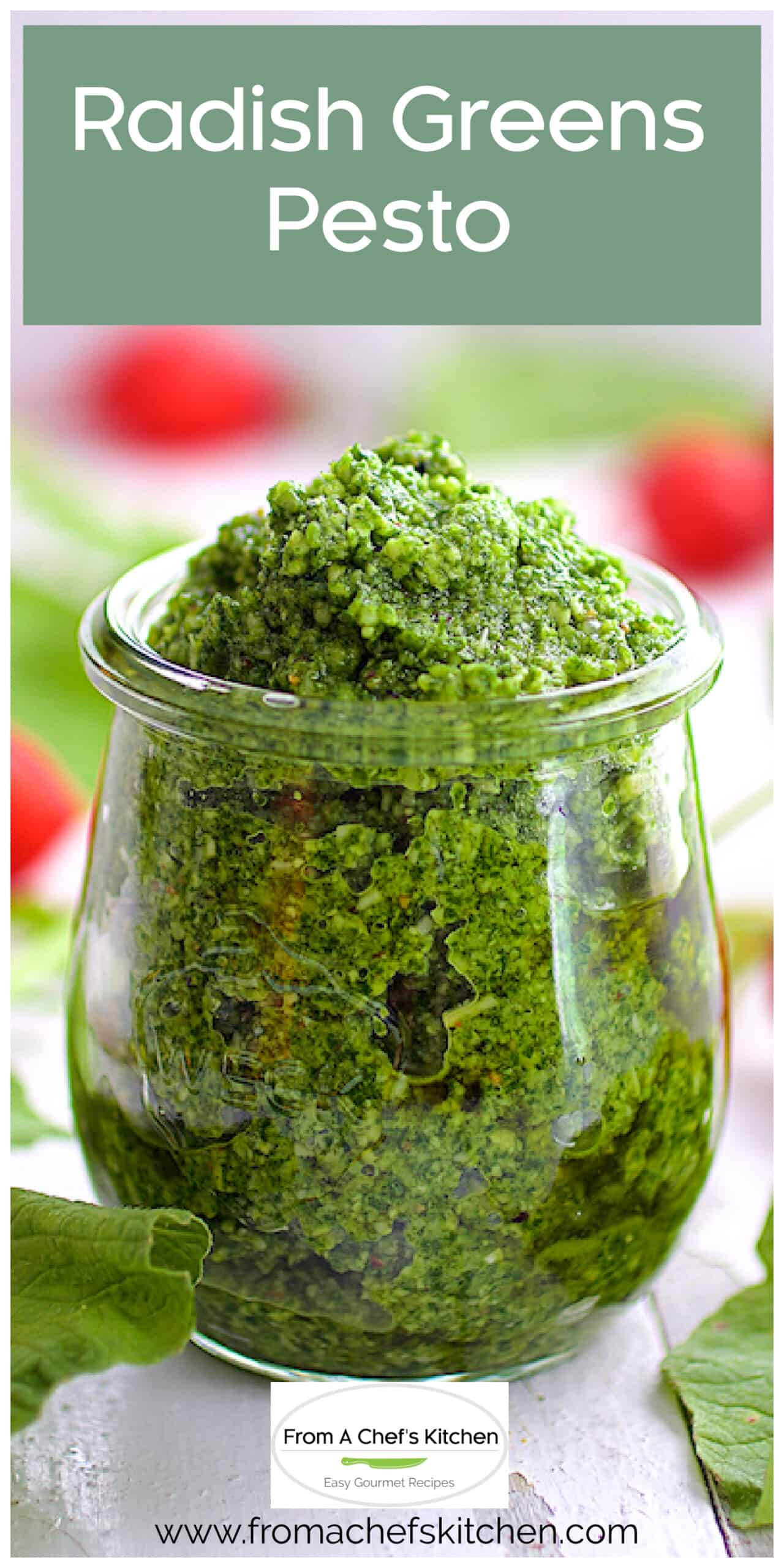 Radish Greens Pesto - Save those radish tops to make this!