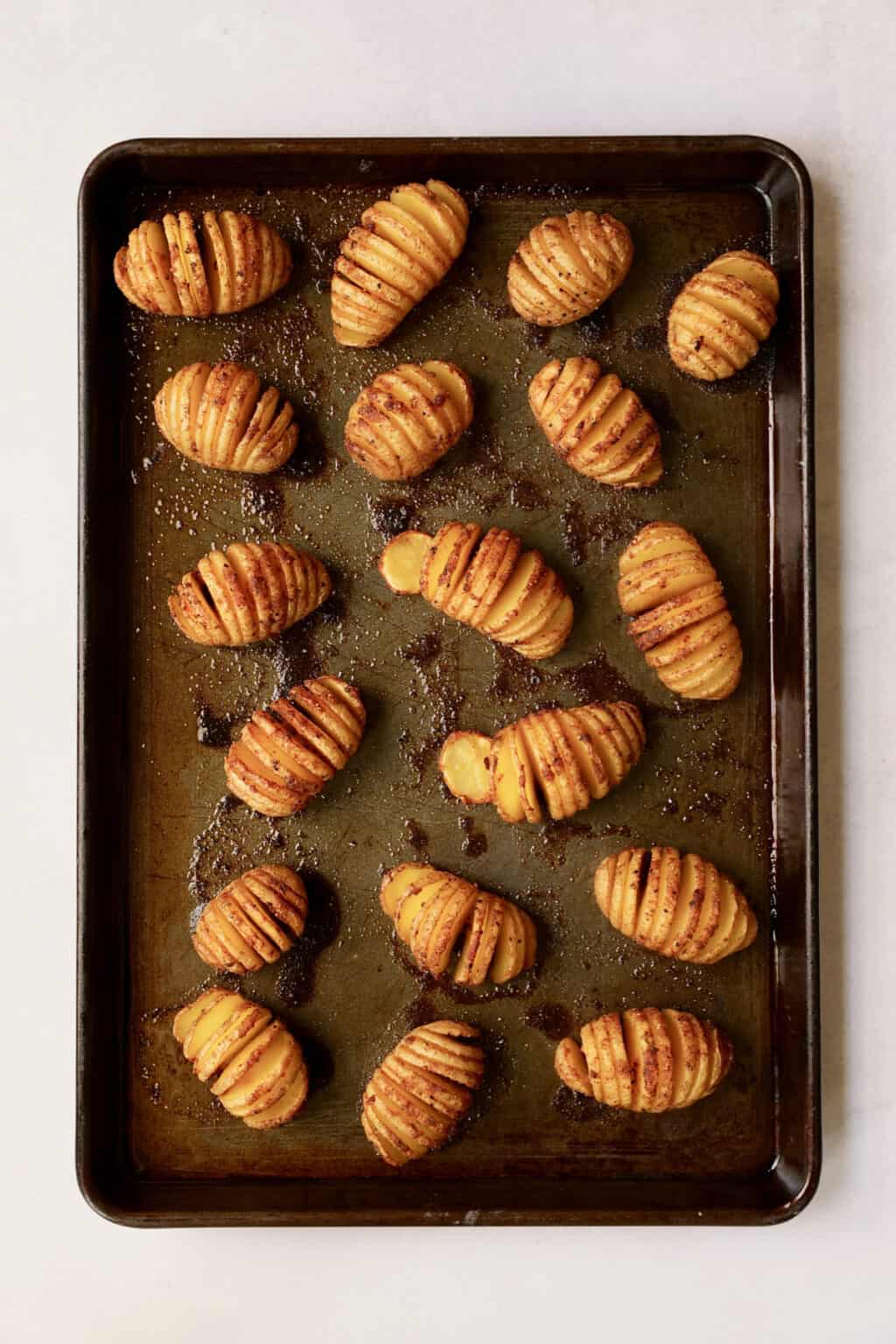 EASY Baby Hasselback Potato Bake with Cheddar and Bacon