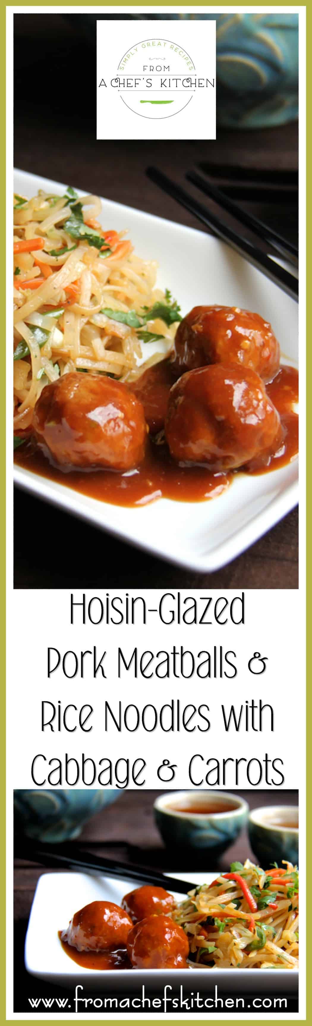 Asian Meatballs Recipe with Rice Noodles - From A Chef's Kitchen