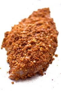 Baked Catfish Pecan Meuniere Recipe with Spicy Sauteed Greens