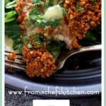 Baked Catfish Pecan Meuniere with Spicy Sauteed Greens