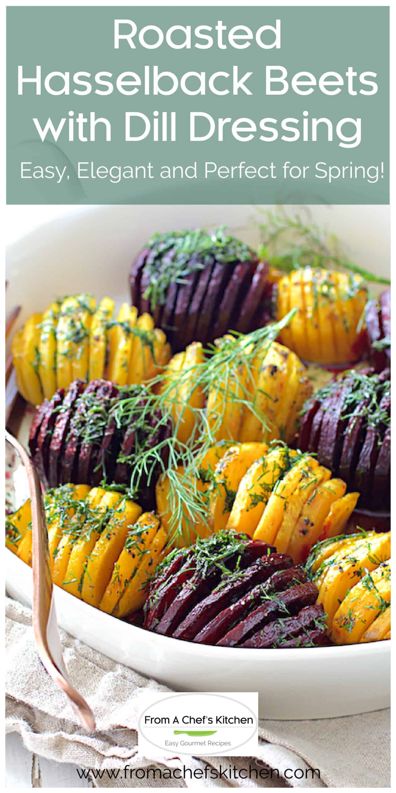 Roasted Hasselback Beets Recipe with Dill Dressing