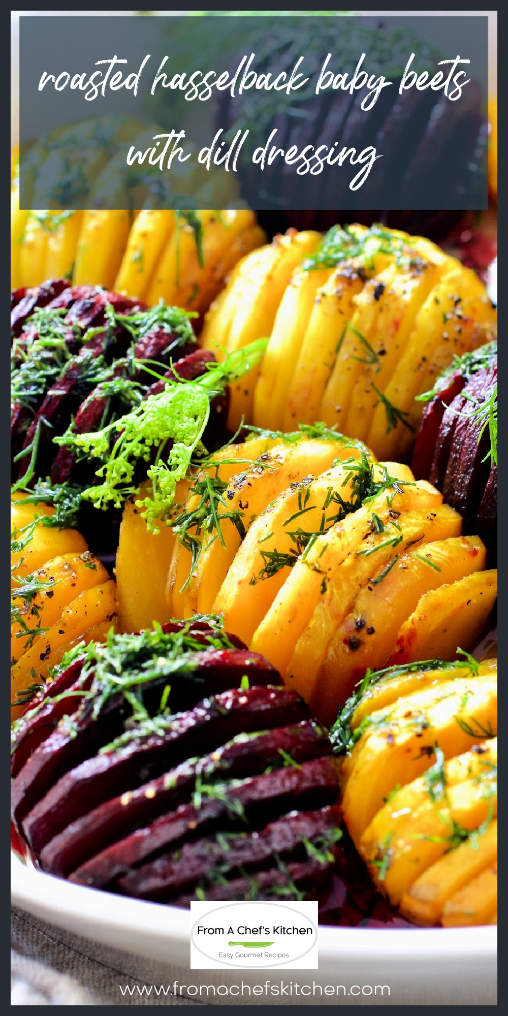 Roasted Hasselback Beets Recipe with Dill Dressing