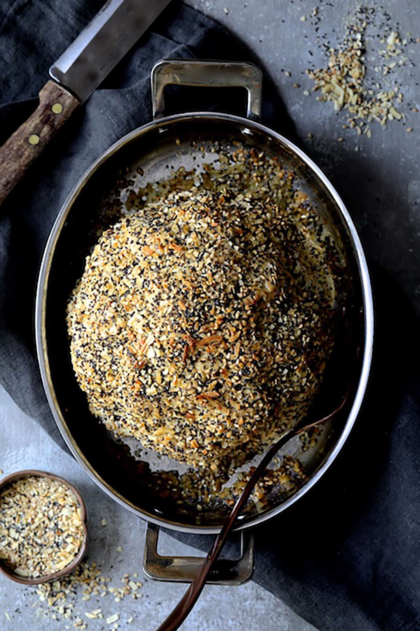 Whole Roasted Cauliflower Recipe with Everything Bagel Spice