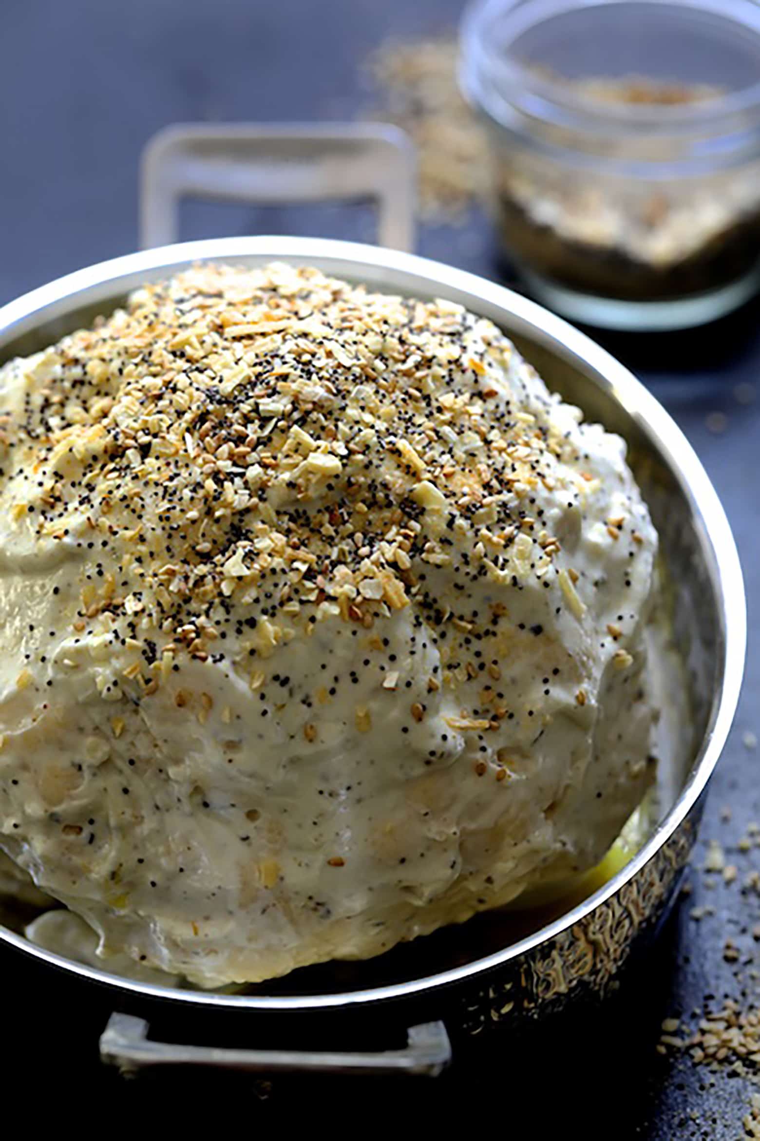 Whole Roasted Cauliflower Recipe with Everything Bagel Spice