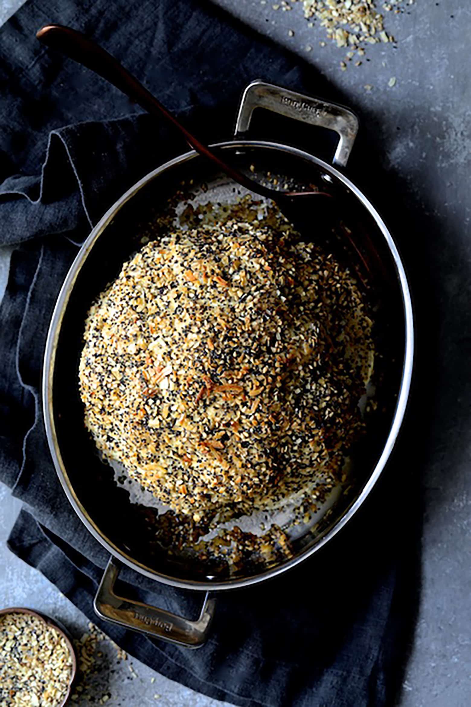 Whole Roasted Cauliflower Recipe with Everything Bagel Spice