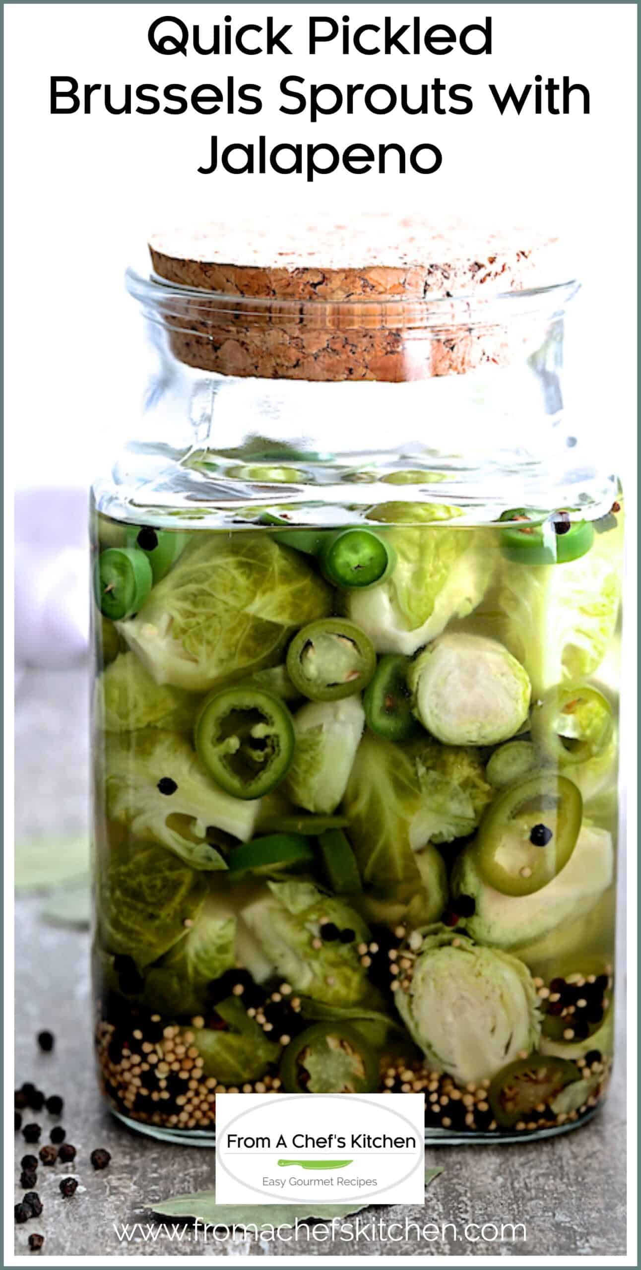Quick Pickled Brussels Sprouts Recipe with Jalapeno