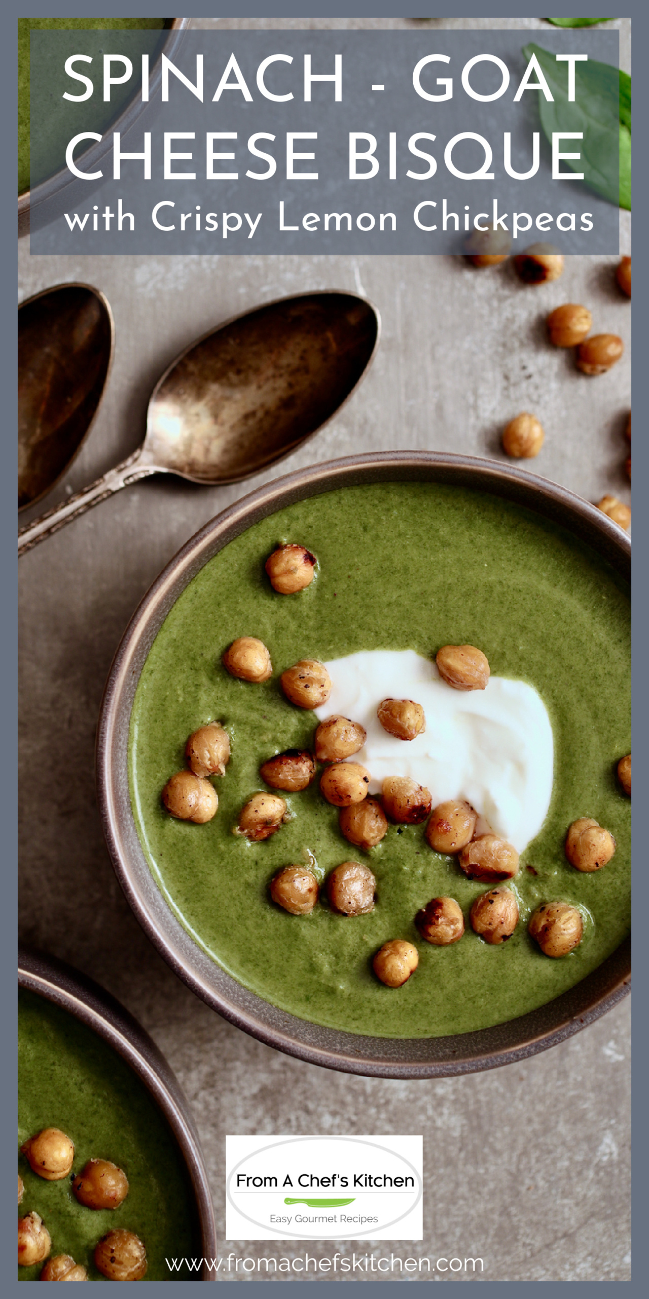 Delicious Spinach Bisque Recipe with Goat Cheese