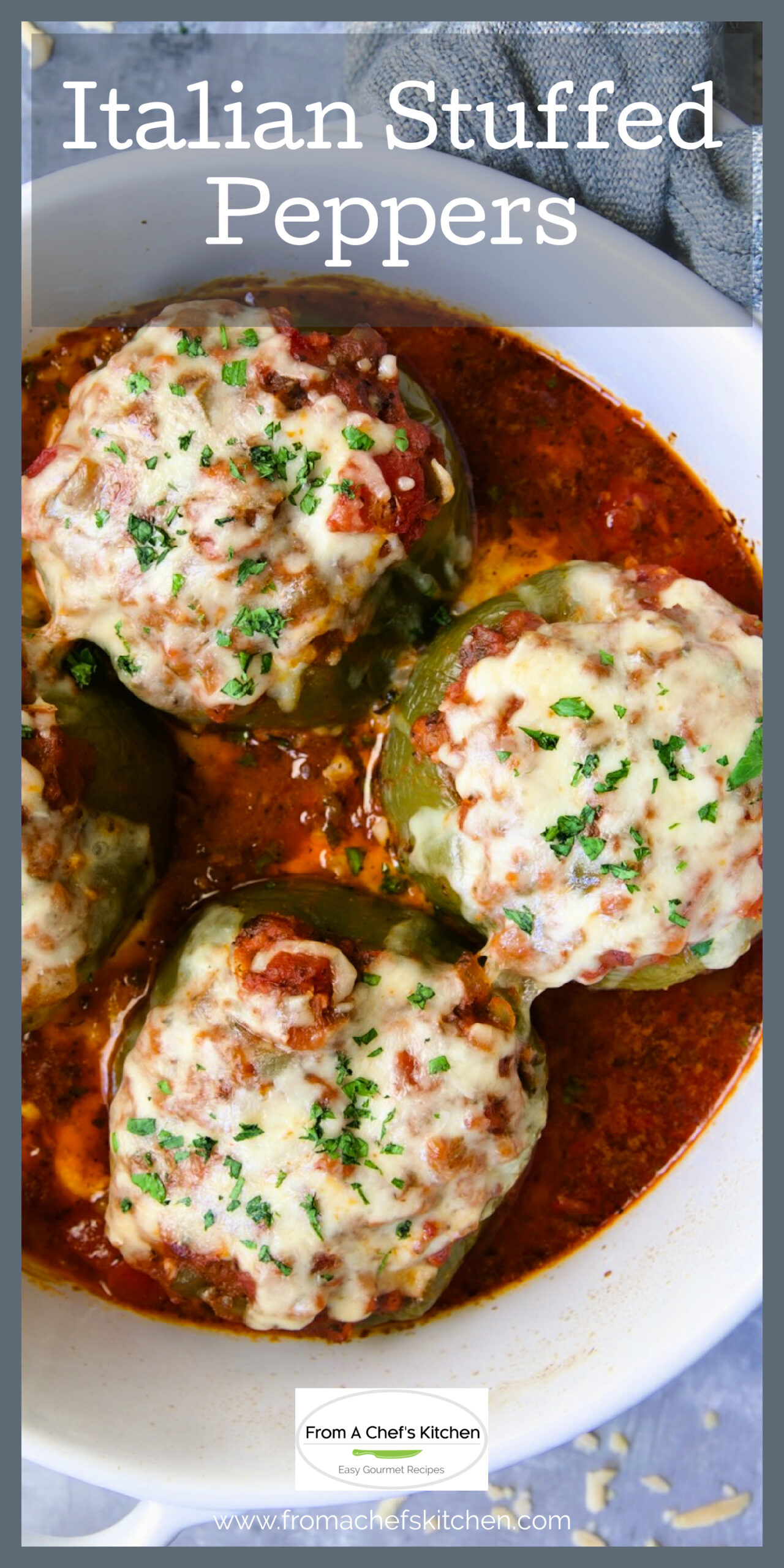 Italian Stuffed Bell Peppers Recipe - From A Chef's Kitchen