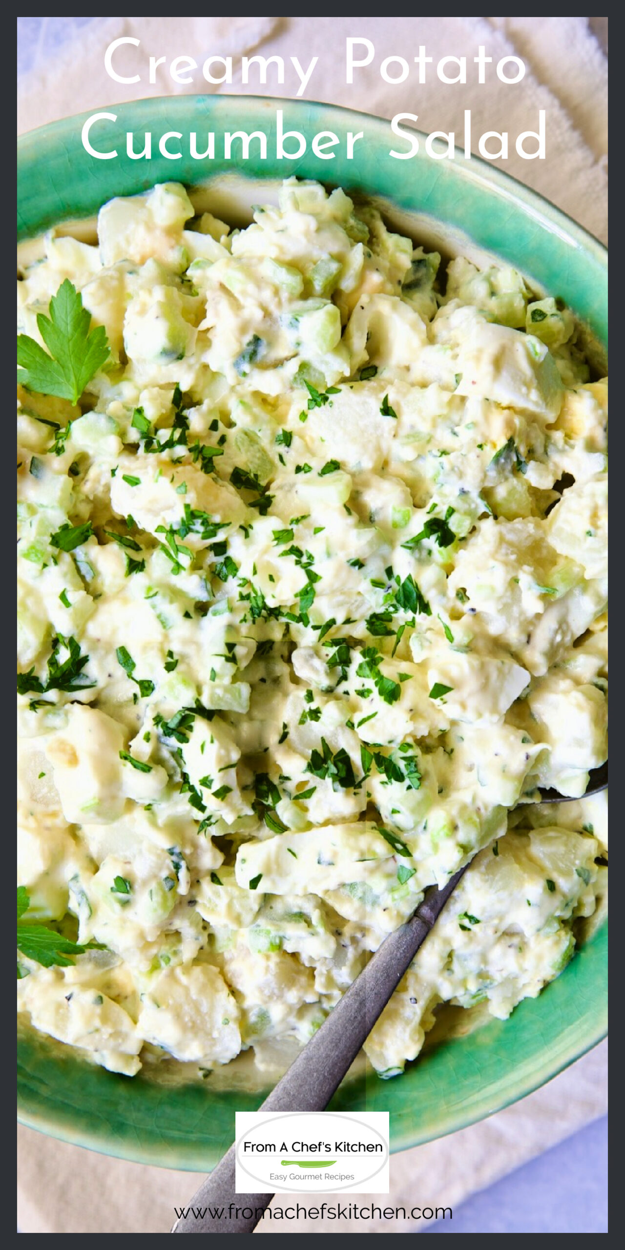Creamy Potato Cucumber Salad Recipe - From A Chef's Kitchen