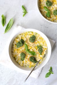 Sweet Corn Risotto Recipe with Seared Sea Scallops