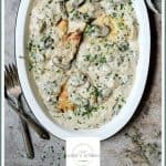 Turkey Scallopini in Sherry Cream Sauce with Mushrooms and Artichokes
