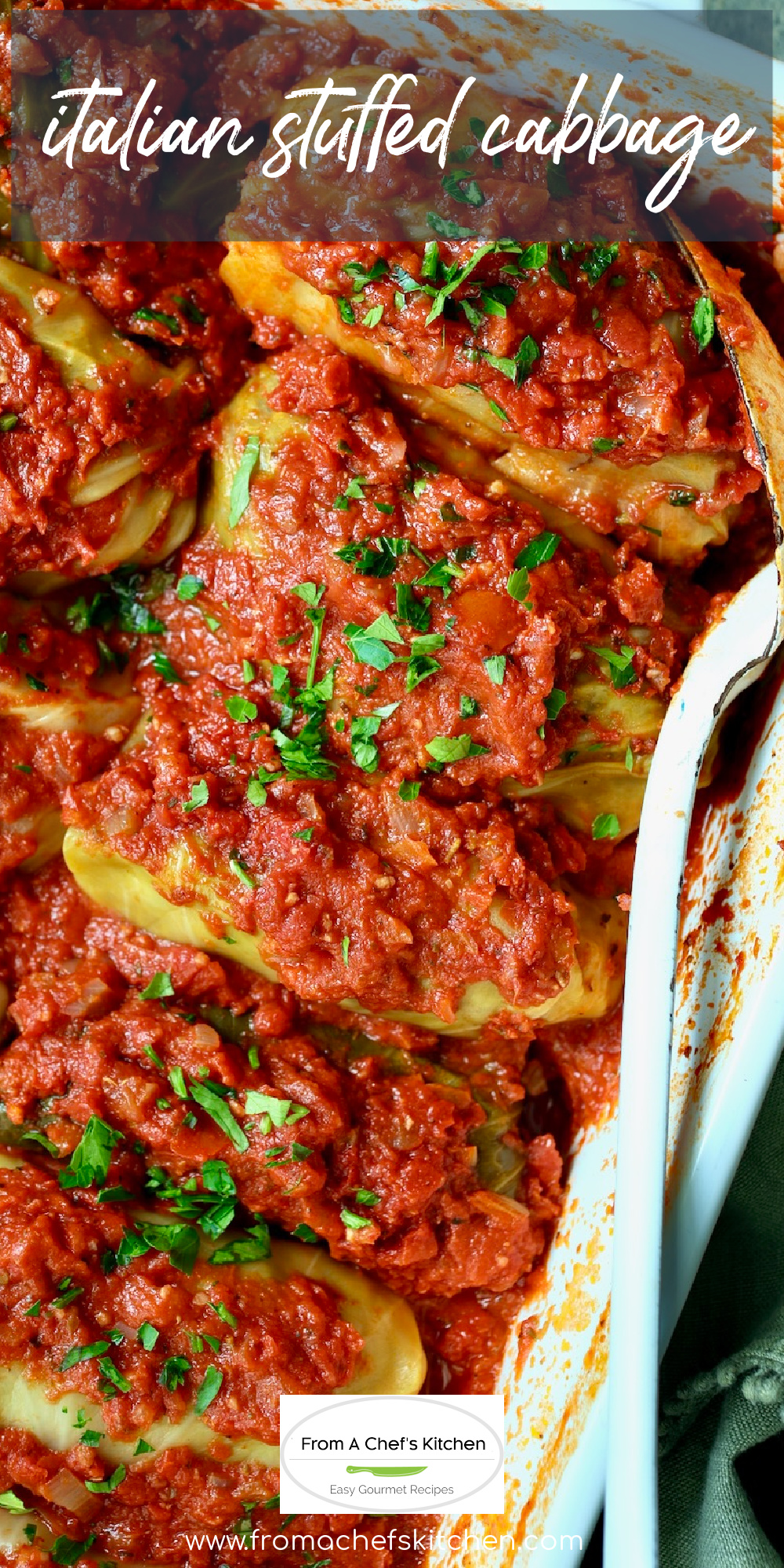 Italian Stuffed Cabbage Roll Recipe - From A Chef's Kitchen