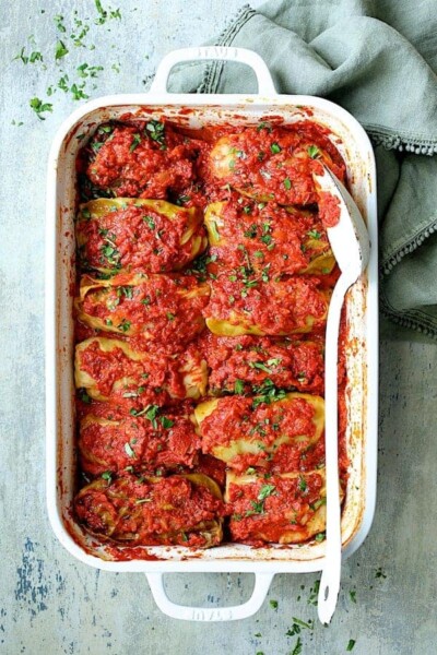 Italian Stuffed Cabbage Roll Recipe - From A Chef's Kitchen