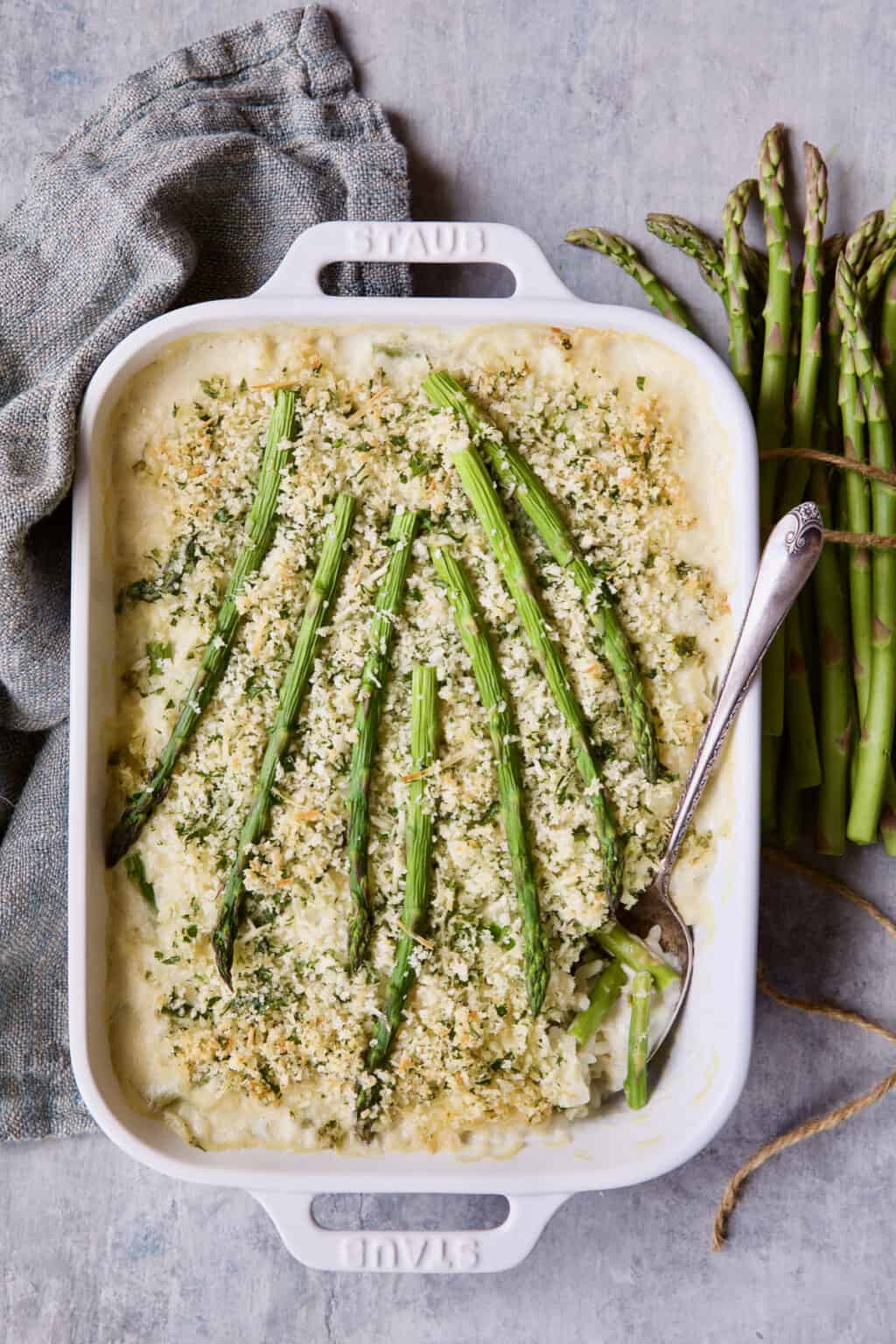 Creamy Asparagus and Rice Casserole - From A Chef's Kitchen