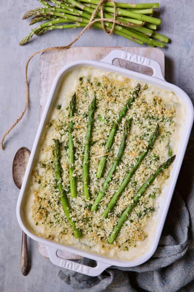 Creamy Asparagus and Rice Casserole - From A Chef's Kitchen