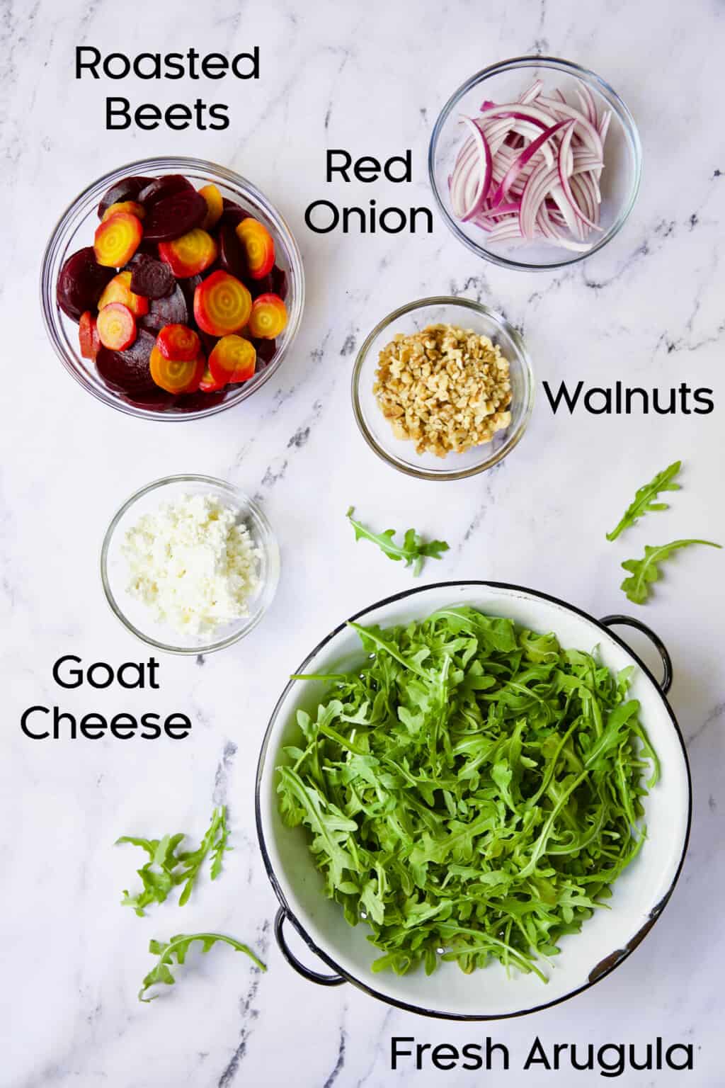 Roasted Beet, Walnut, Goat Cheese and Honey Balsamic Salad