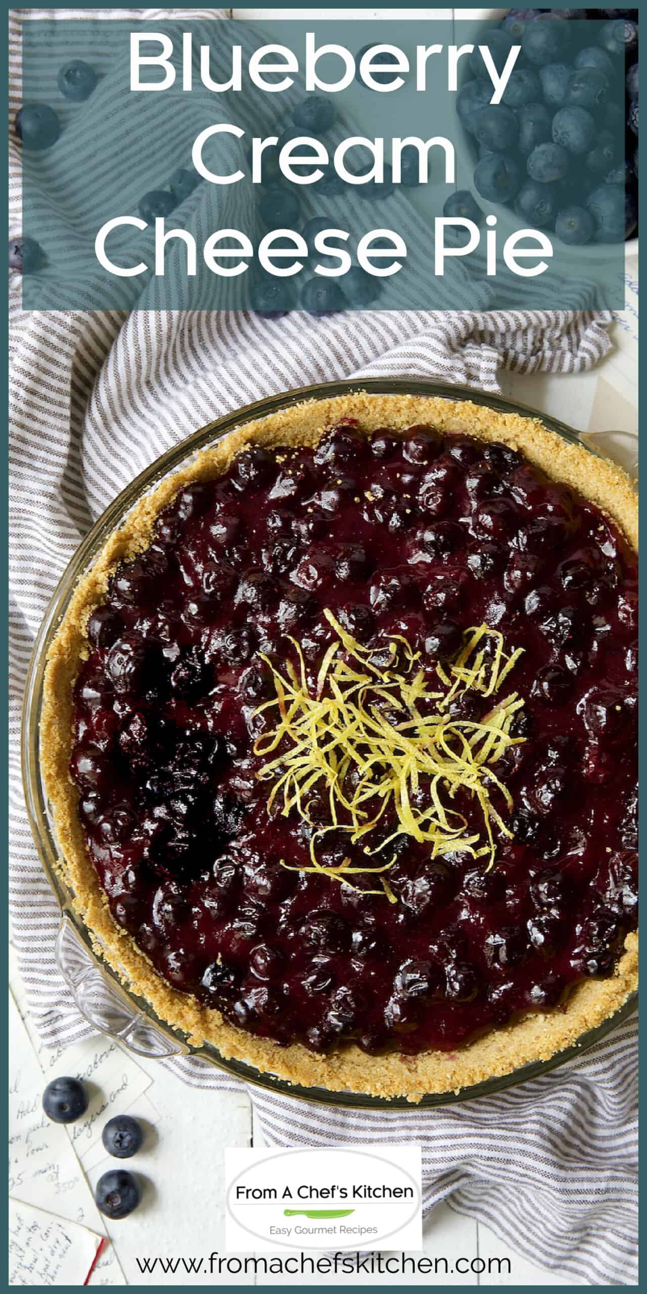 Best Blueberry Cream Cheese Pie Recipe - From A Chef's Kitchen