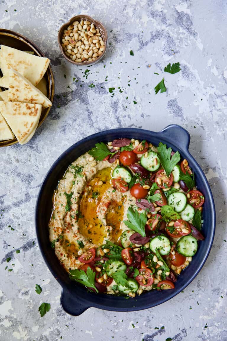 Loaded Roasted Eggplant Dip Recipe - From A Chef's Kitchen