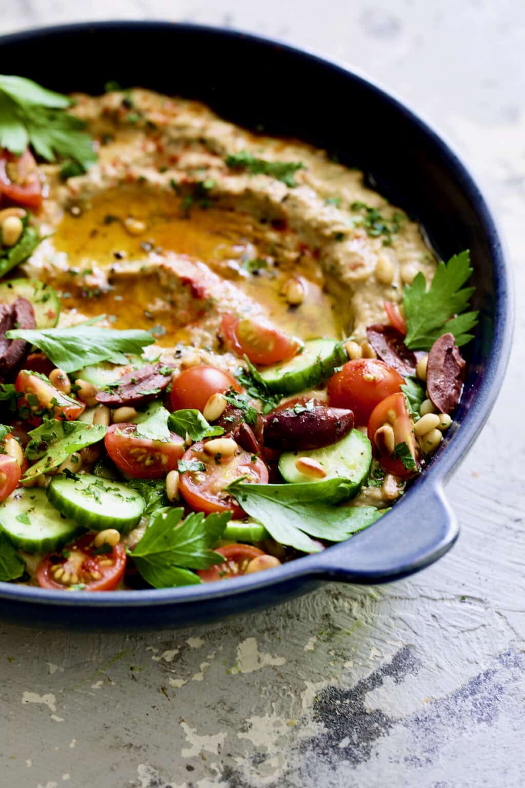 Loaded Roasted Eggplant Dip Recipe - From A Chef's Kitchen