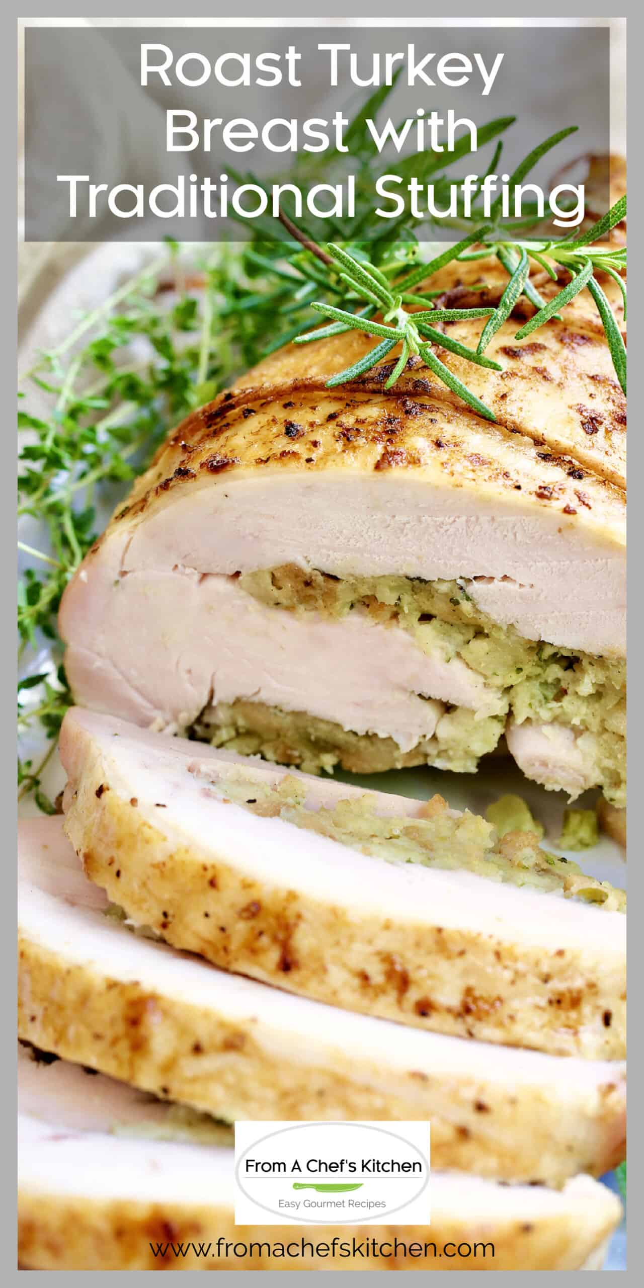 Roast Turkey Breast Recipe with Traditional Stuffing