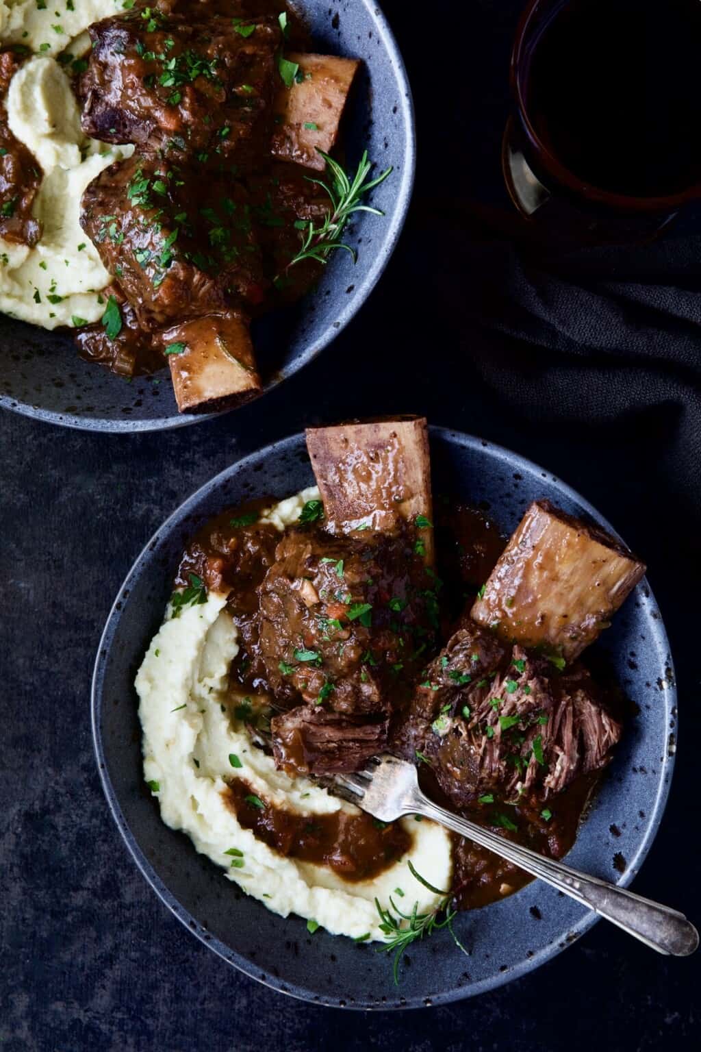 Wine Braised Beef Short Ribs Recipe and Cauliflower Leek Puree