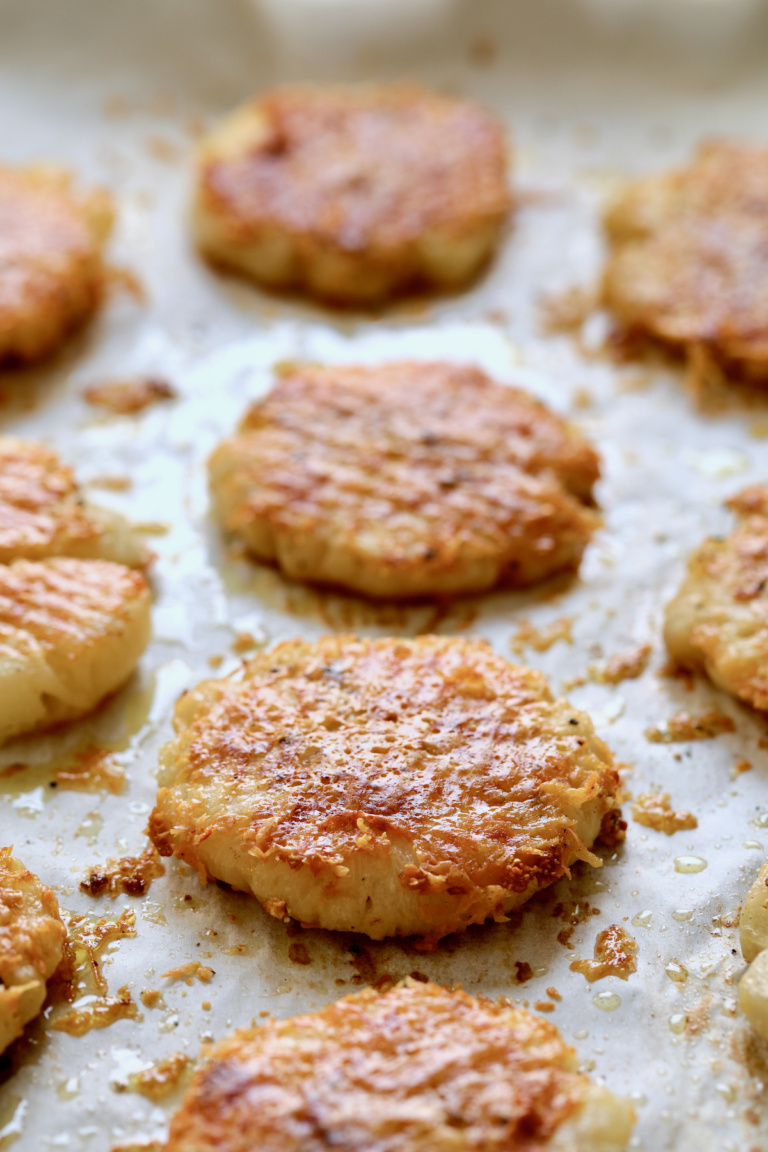 Parmesan Crusted Smashed Turnips - From A Chef's Kitchen