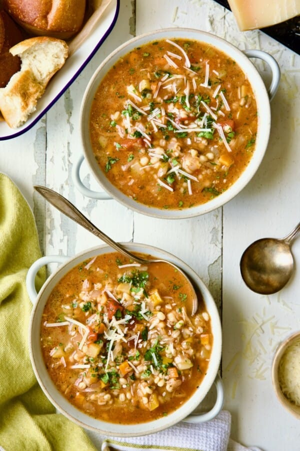 Easy Vegetable Barley Soup - From A Chef's Kitchen