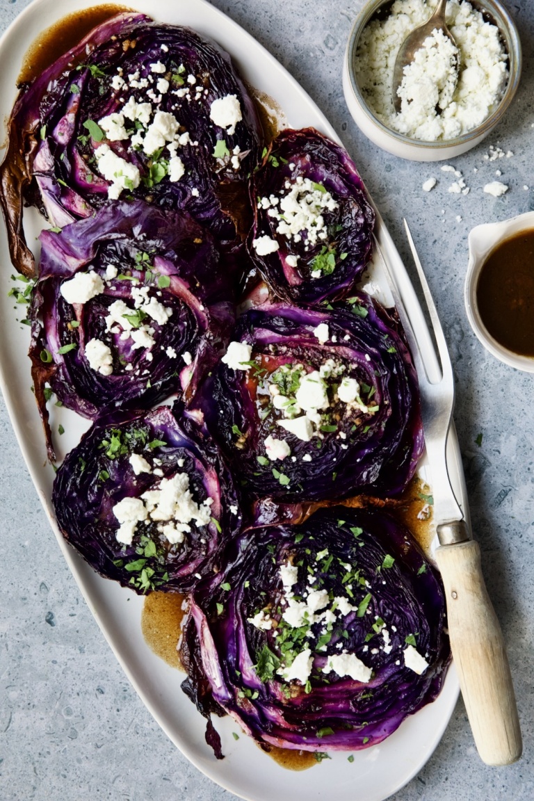 Roasted Red Cabbage Steaks Recipe - From A Chef's Kitchen