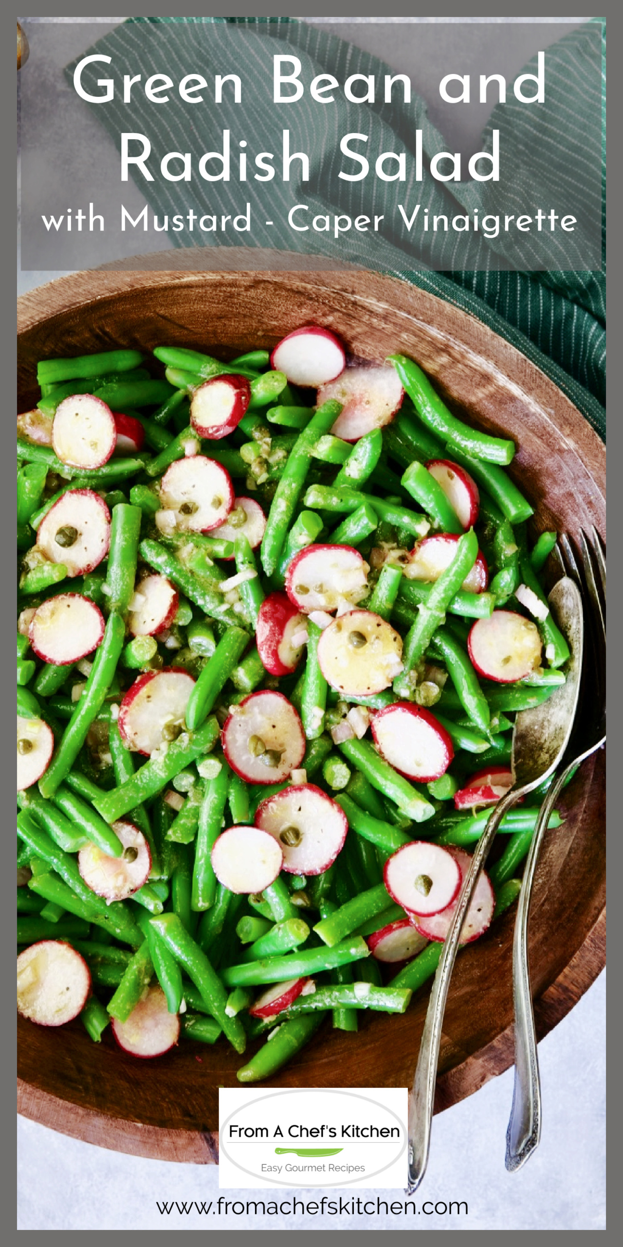 Green Bean Radish Salad with Mustard Caper Vinaigrette