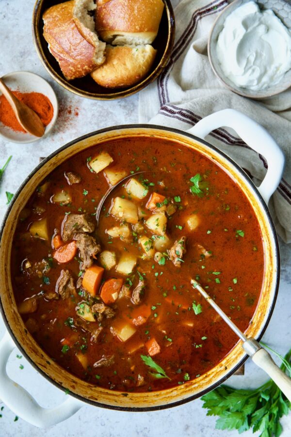 Traditional Hungarian Goulash Soup Recipe