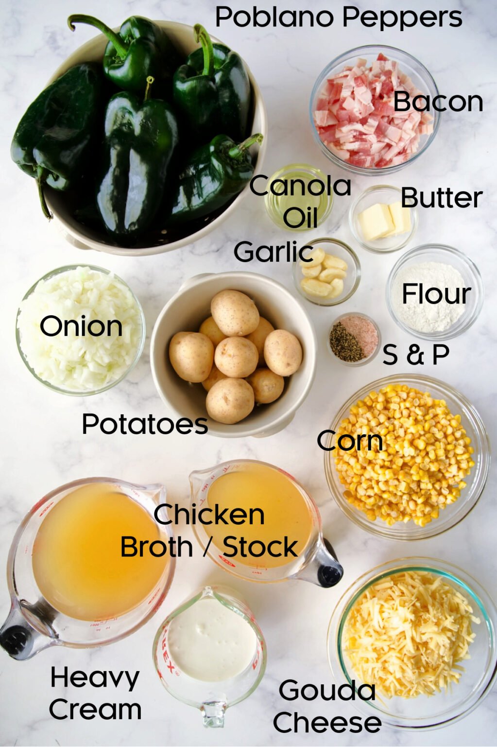 Roasted Poblano Corn Chowder Recipe - From A Chef's Kitchen