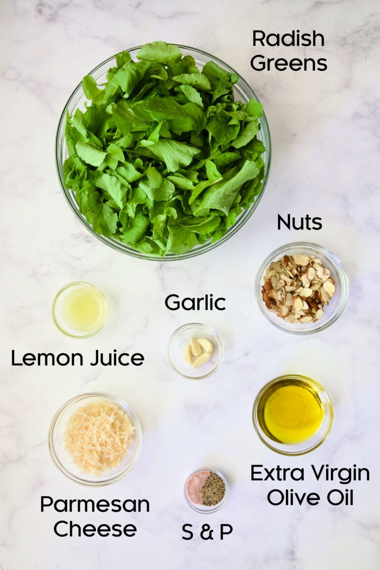 Radish Greens Pesto Recipe - From A Chef's Kitchen