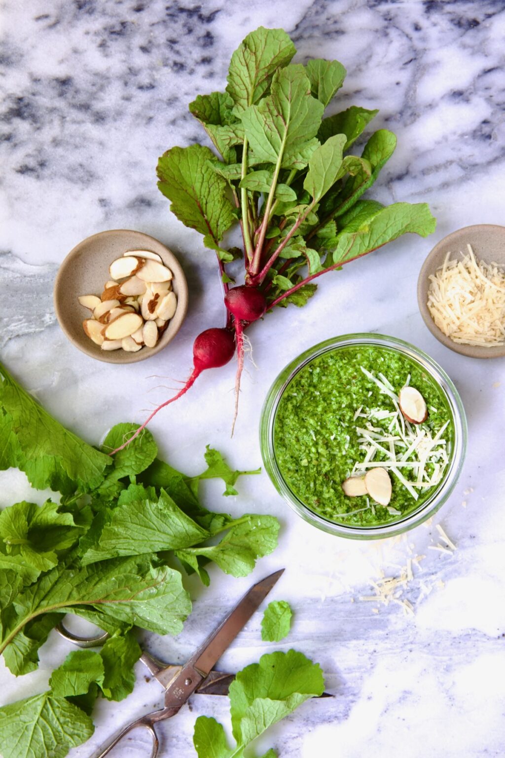 Radish Greens Pesto Recipe - From A Chef's Kitchen