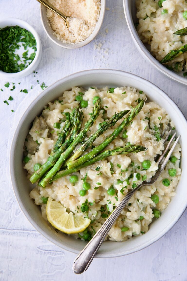 Spring Vegetable Risotto Recipe - Easy Baked Method!