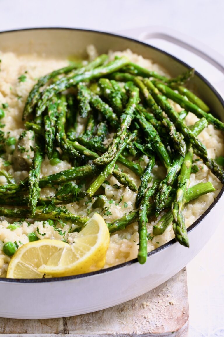 Spring Vegetable Risotto Recipe - Easy Baked Method!