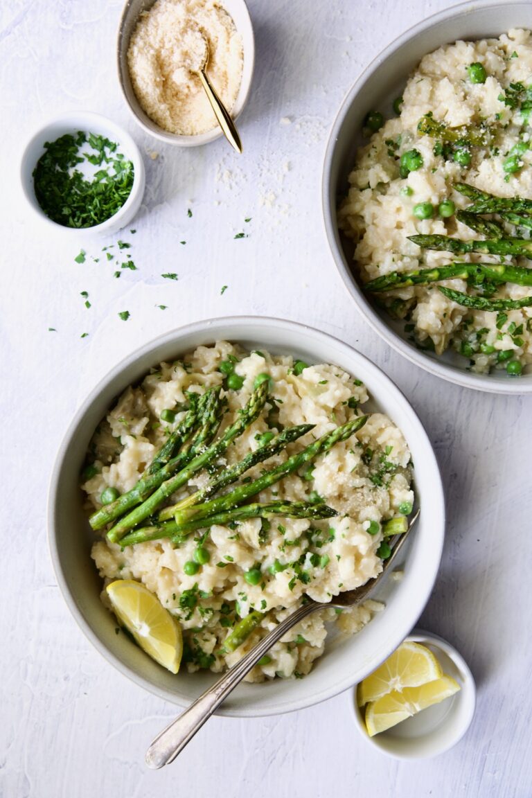 Spring Vegetable Risotto Recipe - Easy Baked Method!