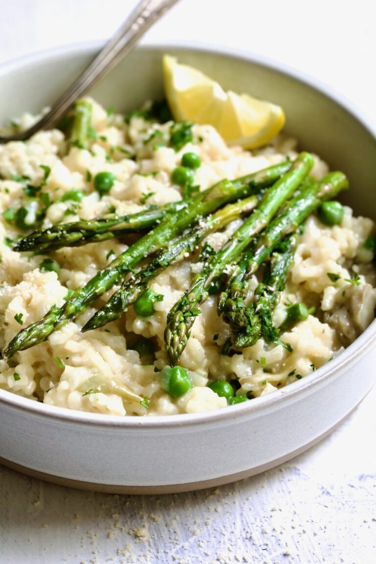 Spring Vegetable Risotto Recipe - Easy Baked Method!