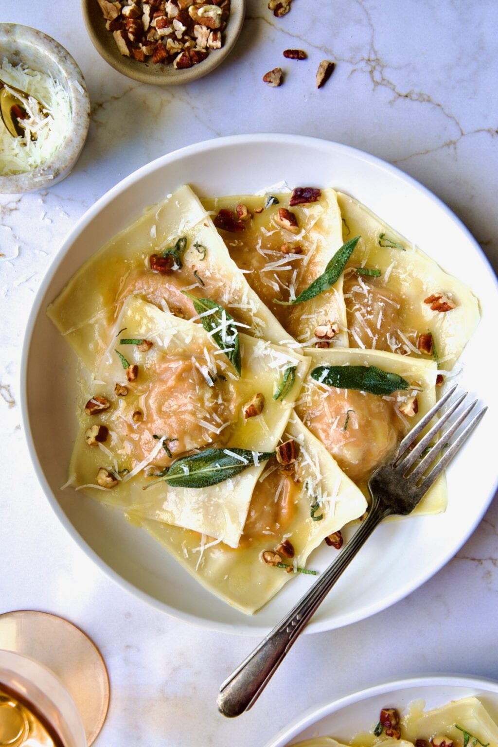 Pumpkin Ravioli Recipe with Sage Brown Butter