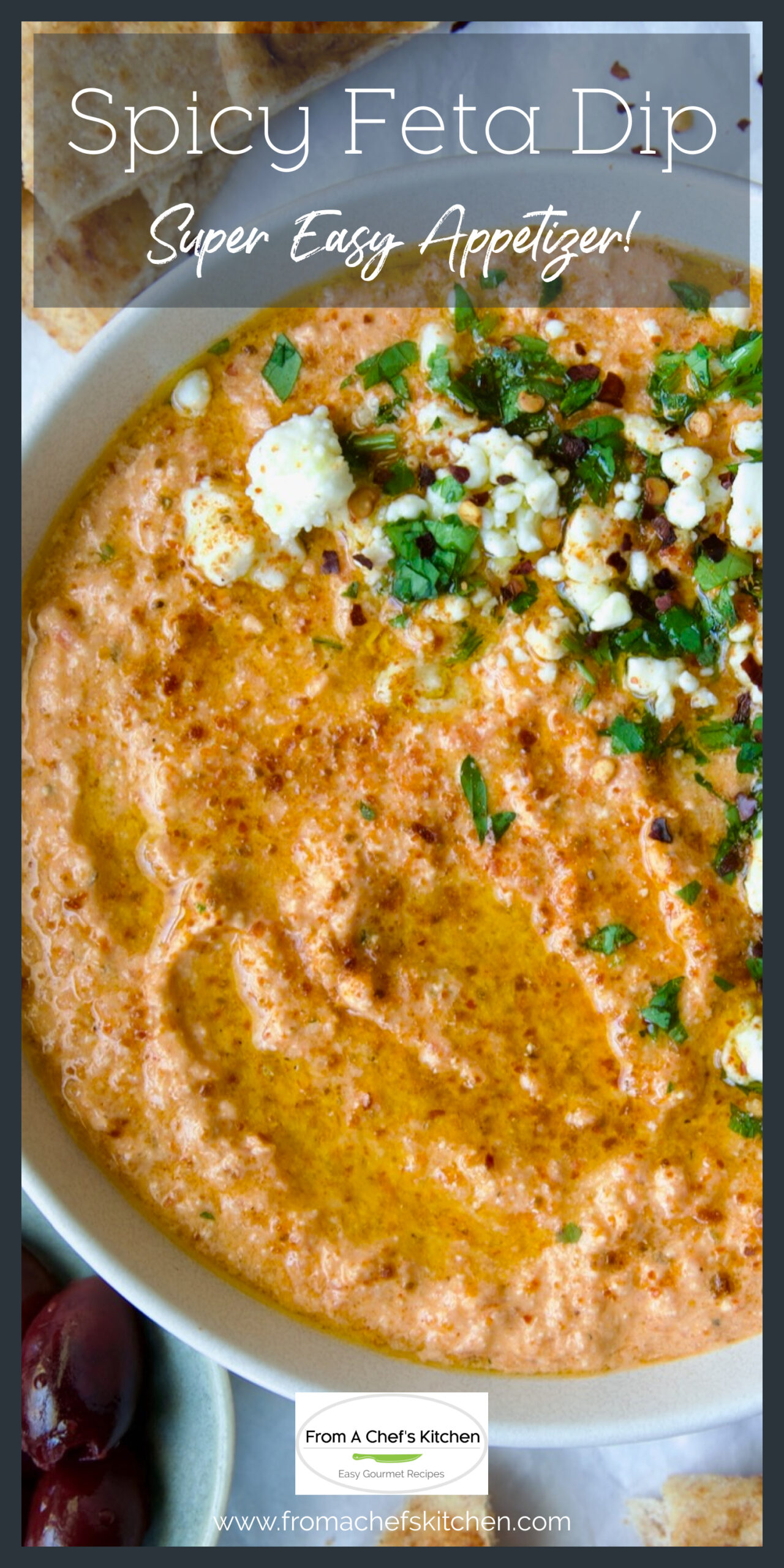 Spicy Feta Dip Recipe (Tirokafteri) - From A Chef's Kitchen