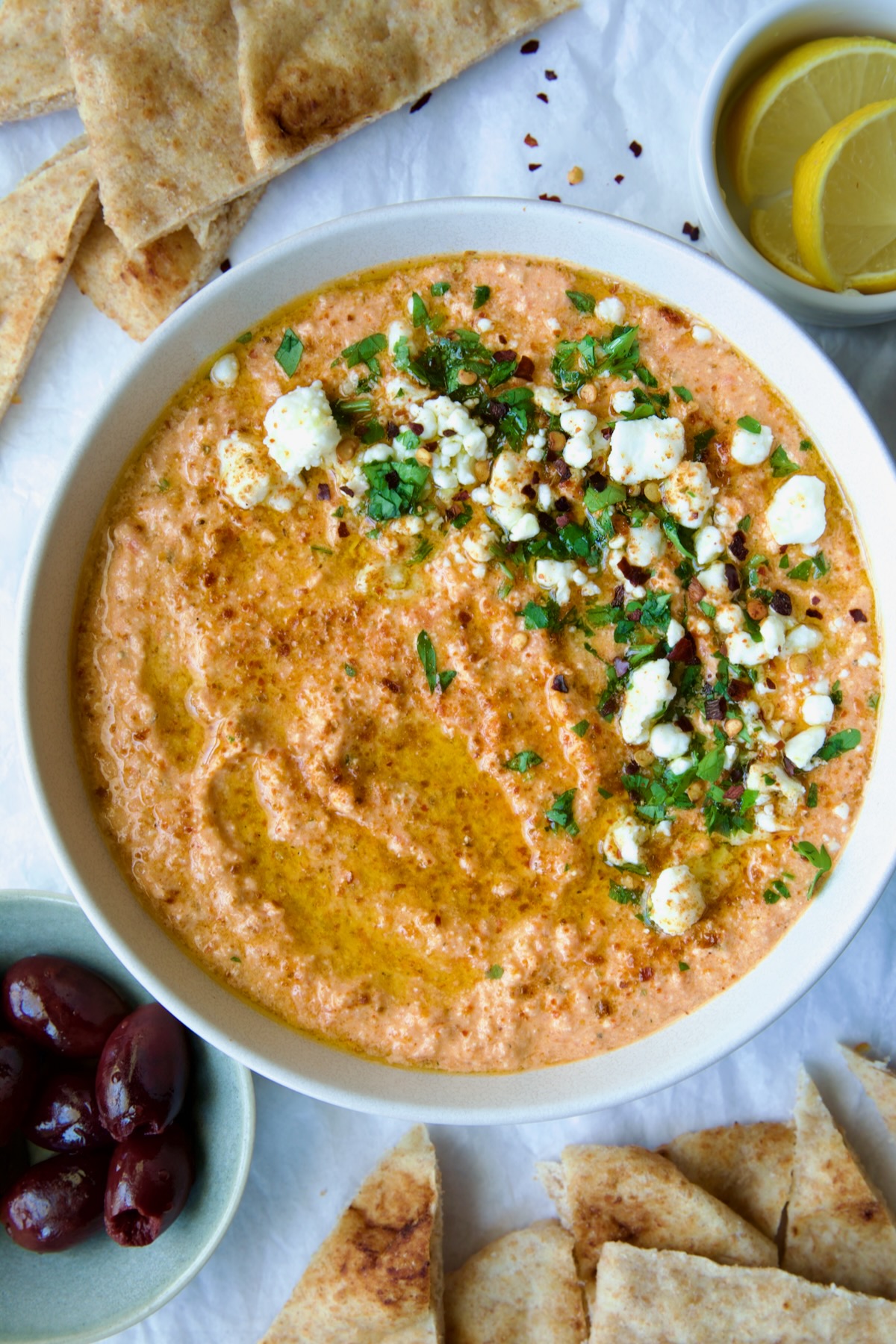 Spicy Feta Dip Recipe (Tirokafteri) - From A Chef's Kitchen