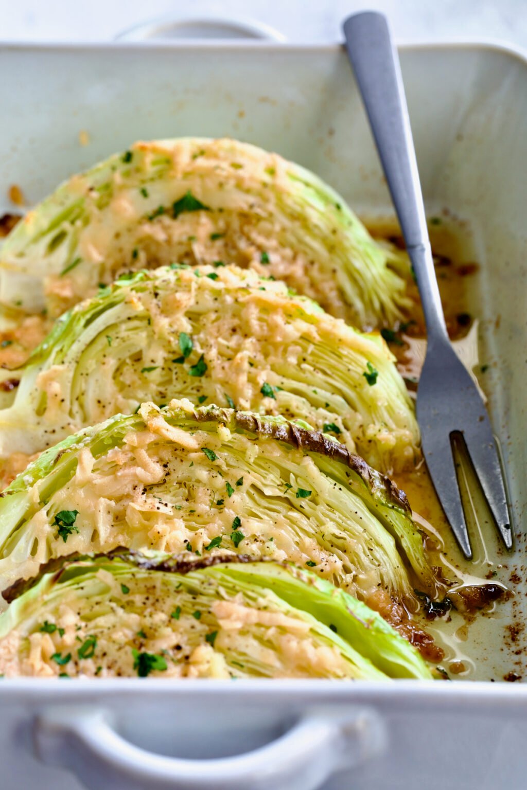 Baked Cabbage Wedge Recipe - From A Chef's Kitchen