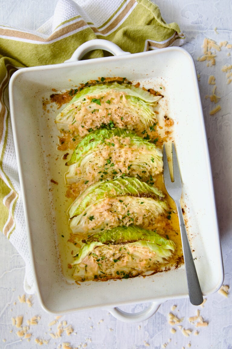 Baked Cabbage Wedge Recipe - From A Chef's Kitchen