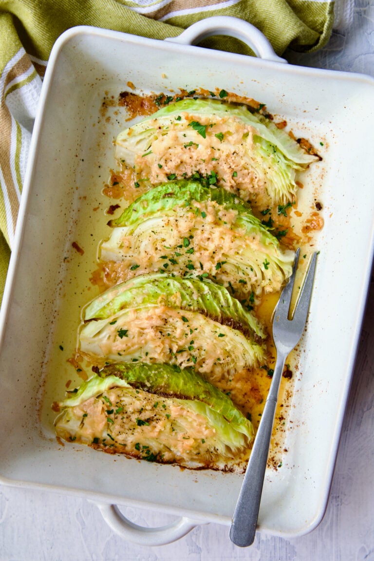 Baked Cabbage Wedge Recipe - From A Chef's Kitchen