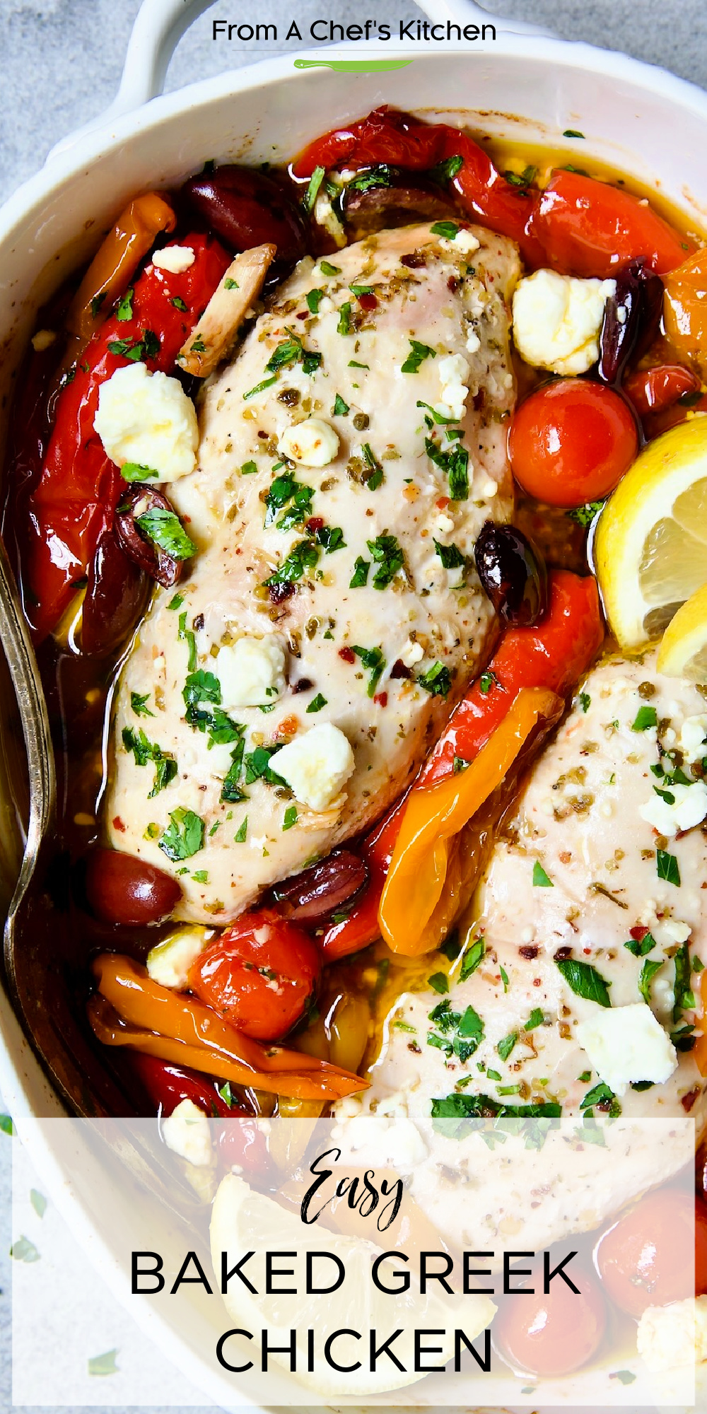 Baked Greek Chicken Recipe - So Easy! - From A Chef's Kitchen